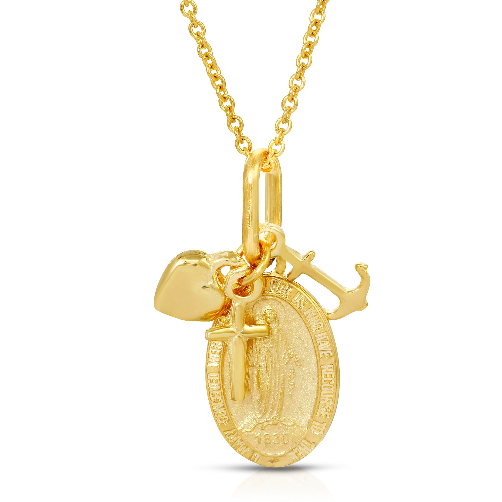 14k Virgin Mary Charm Pendant – Saint by Ira DeWitt