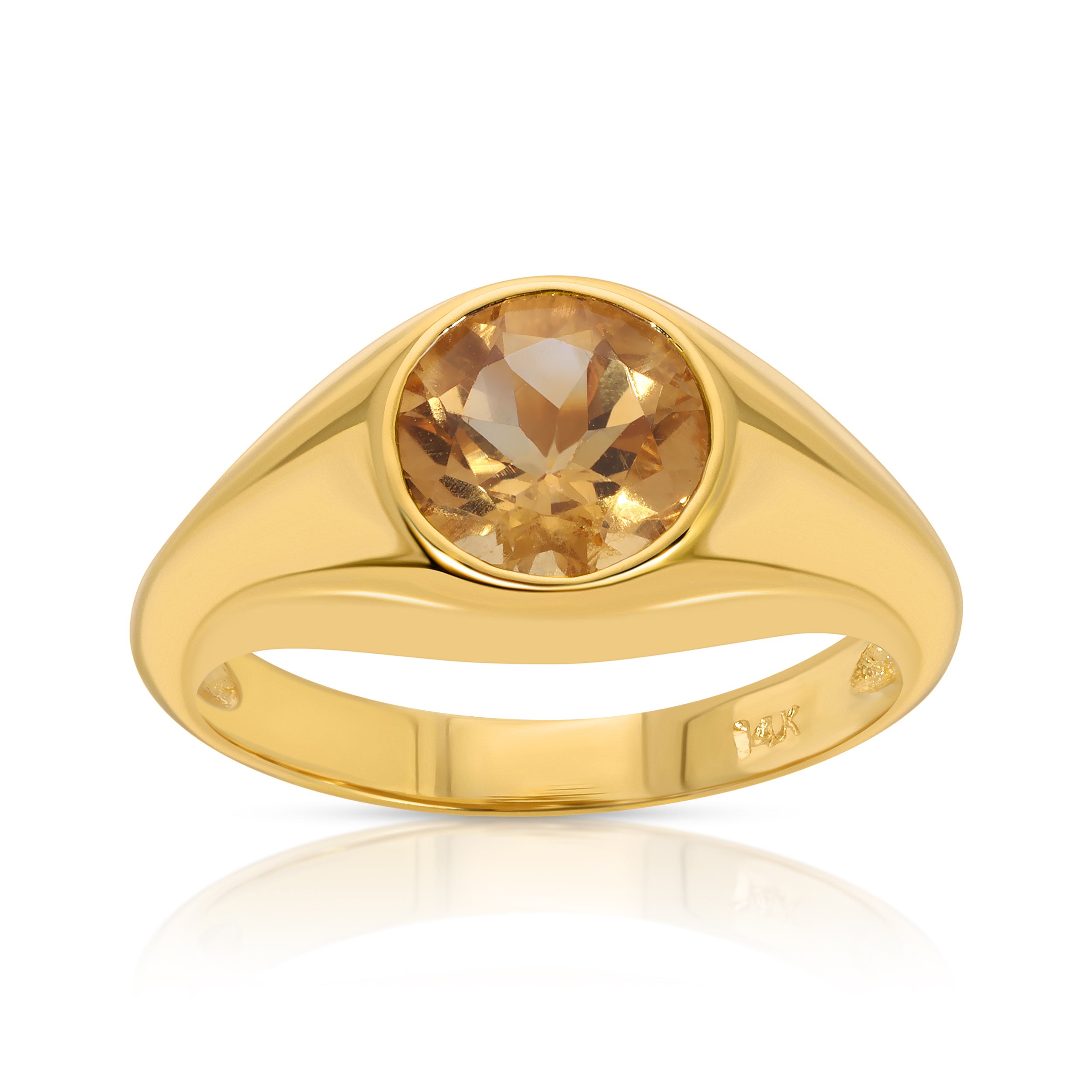 14k Citrine Rounded Ring – Saint by Ira DeWitt