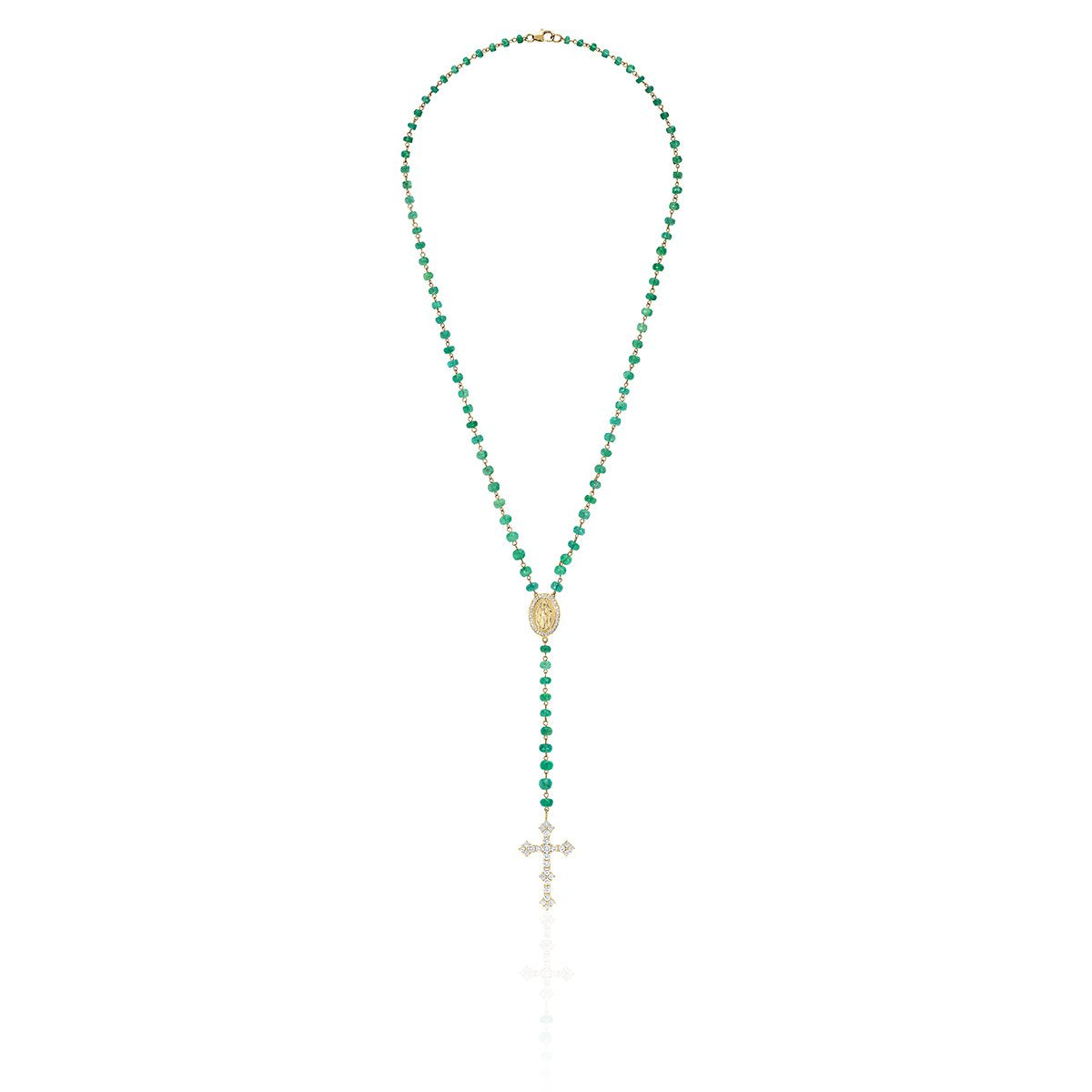 Emerald Holy Rosary Necklace – Saint by Ira DeWitt